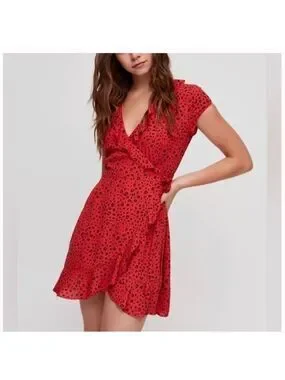 Sunday Best | Dresses | Aritzia Sunday Best Savoy Ruffle Wrap Dress ...